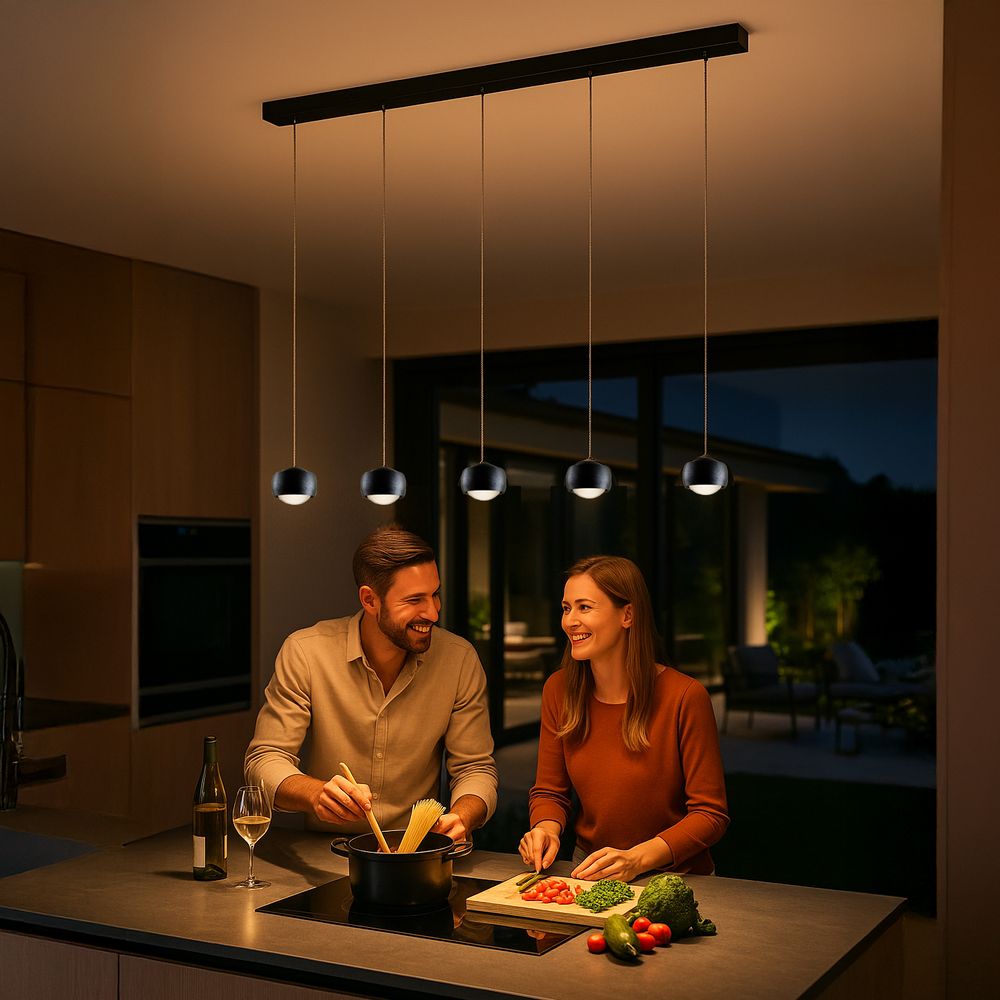 s.luce Beam LED Esstisch-Pendelleuchte Balken 120cm